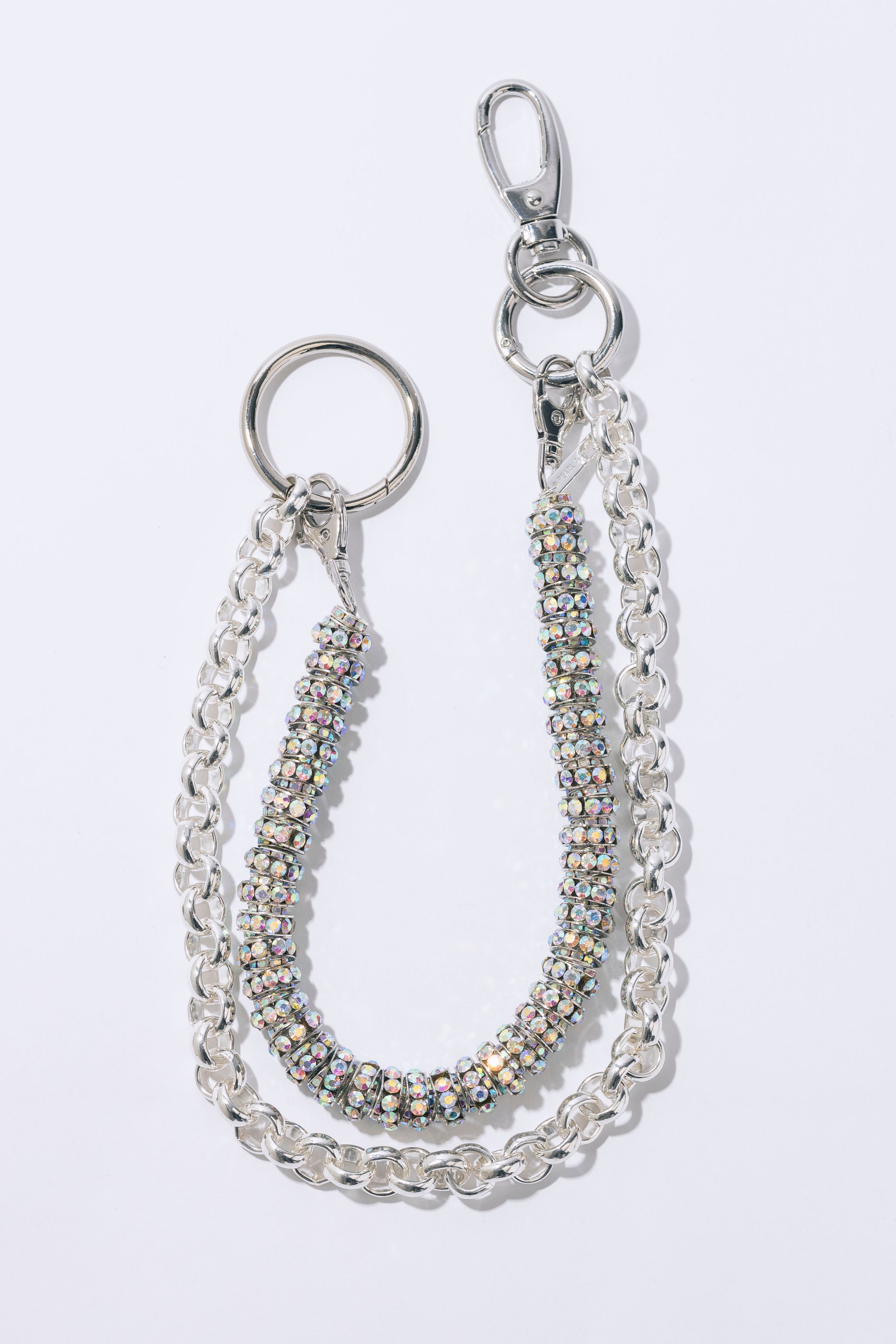 Diamond Vampire Wallet Chain Silver
